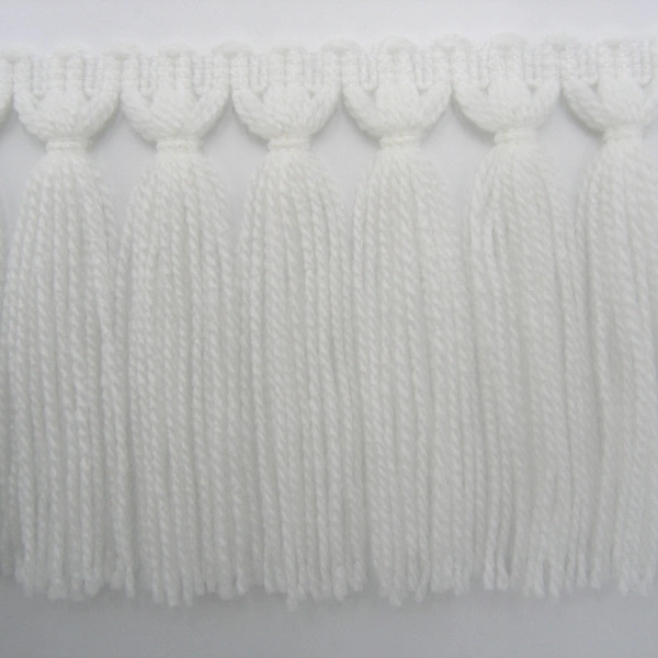 AD - 110c (10 m) cut acrylic fringes. white | ALL PRODUCTS \ Tassel ...